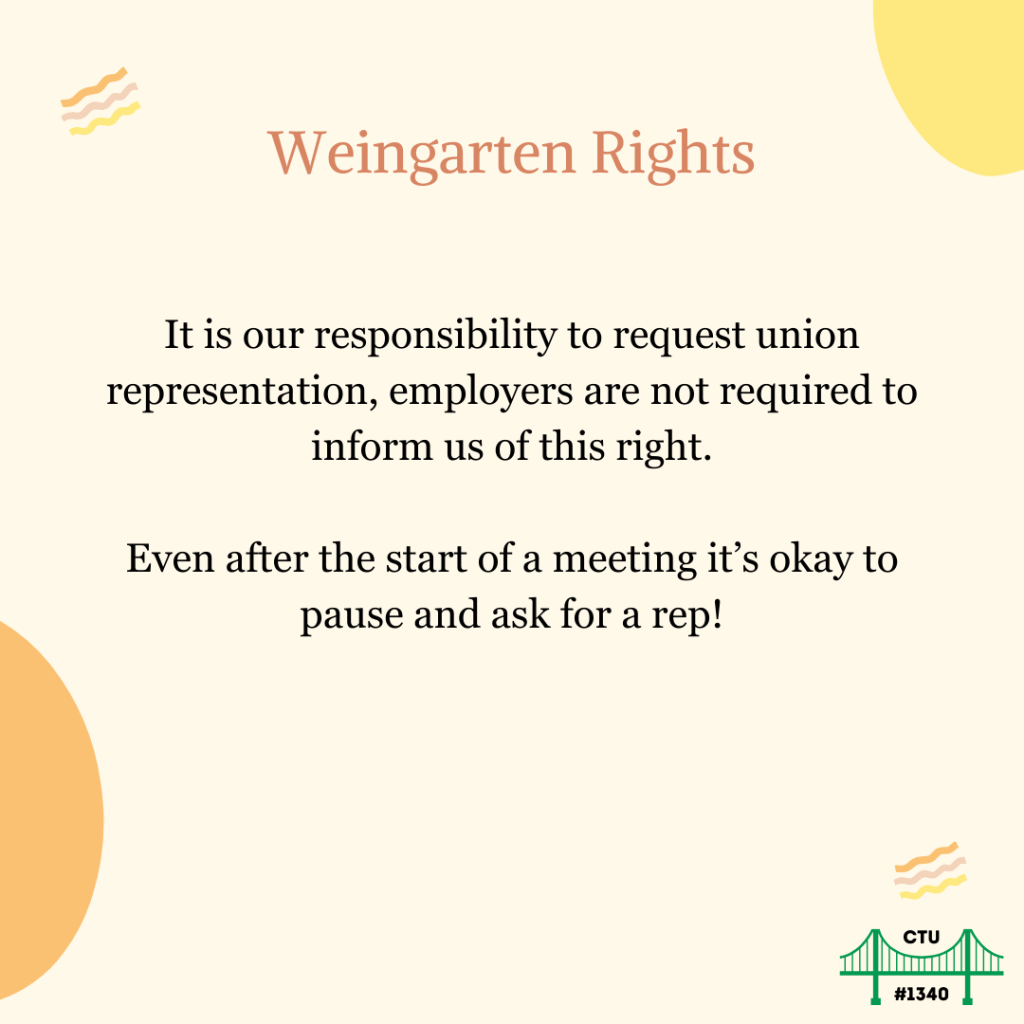 Weingarten Rights | Chelsea Teachers' Union